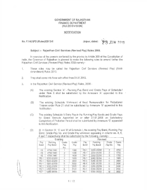 Fillable Online GOVERNMENT OF RAJASTHAN FINANCE DEPARTMENT No. F.14(l ...