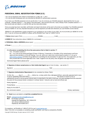 Fillable Online PERSONAL EMAIL REGISTRATION FORM (U Fax Email Print ...