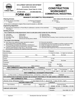 Fillable Online New Construction Work Sheet. New Construction Work ...