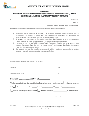 Fillable Online AFFIDAV AFFIDAVIT FOR MULTIPLE PROPERTY OWNERS ... Fax Email Print - pdfFiller