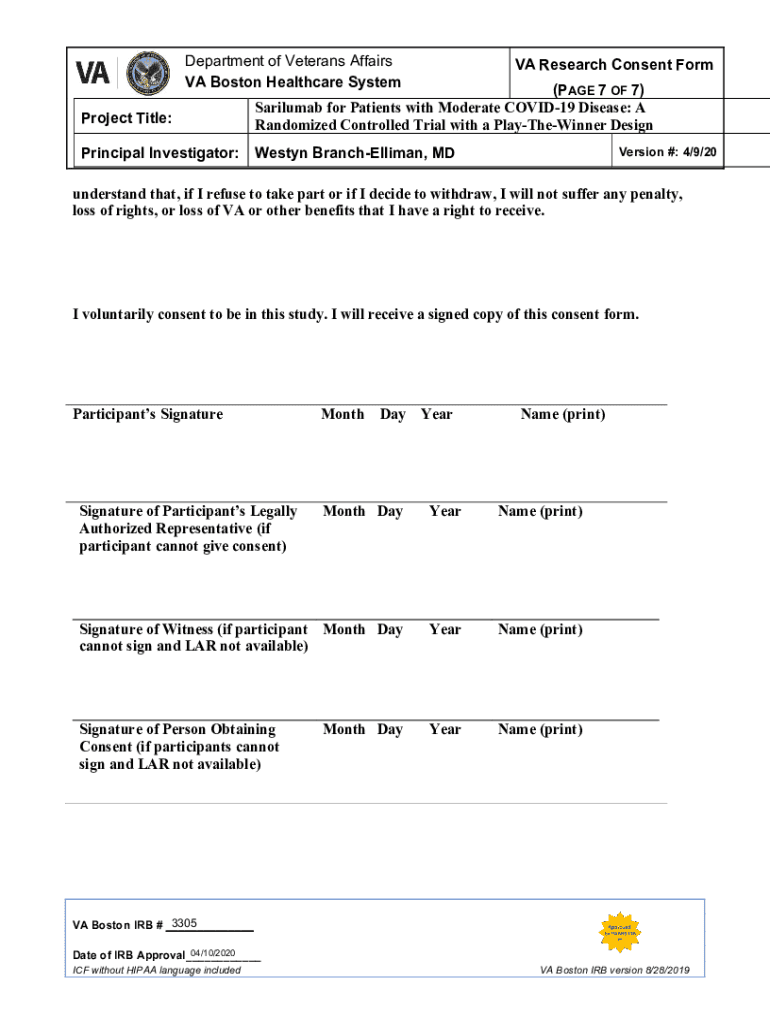 Fillable Online Department of Veterans Affairs VA Boston Healthcare ...