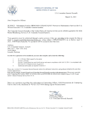 Fillable Online STANDARD FORM 1449 - pk.usembassy.gov Fax Email Print ...