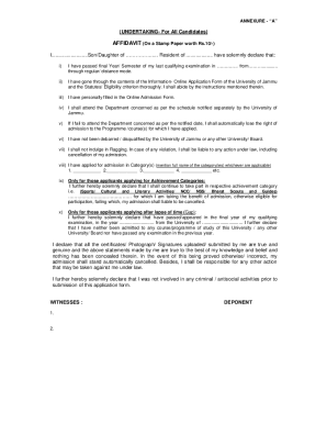 Fillable Online AFFIDAVIT (On a Stamp Paper worth Rs.10/-) Fax Email ...