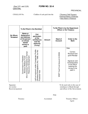 Fillable Online challan form 32A How to fill 32 Challan detailPakword ...
