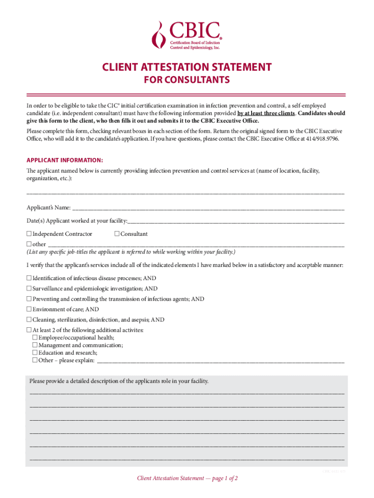 Fillable Online Attestation Statement - National Board for ...