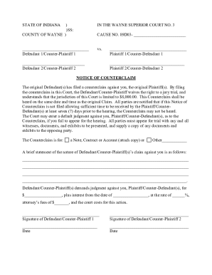 Fillable Online Defendant 1/Counter-Plaintiff 1 Fax Email Print - pdfFiller