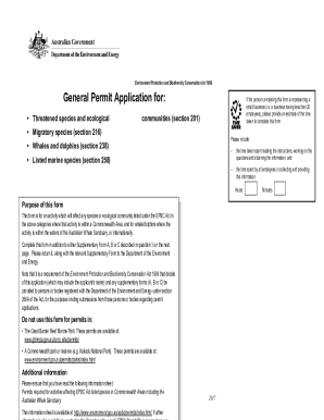 Fillable Online environment gov General Permit Application Form ...