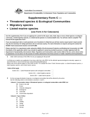 Application for a permit to take and kill ... - Environment ...
