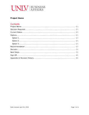 Decision Document Example and Template. Project Management Doc Template ...