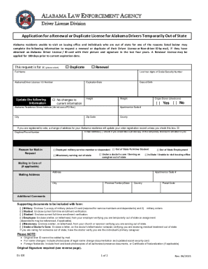 Fillable Online Application for a Renewal or Duplicate License for ...