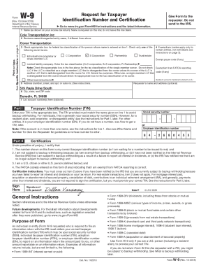Fillable Online W9 Form - Free Printable, Fillable Download Blank ...