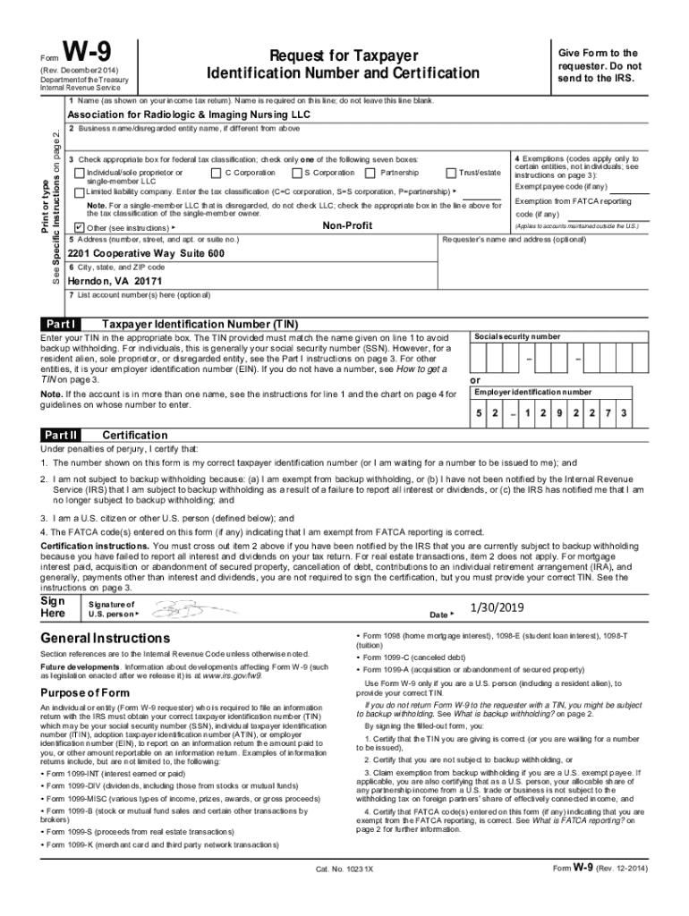 Fillable Online W-9 (Rev. November 2017) Department of the Treasury ...W-9 (Rev. November 2017 ...