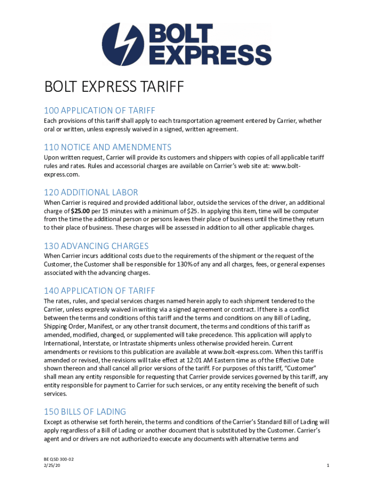 Fillable Online SAMPLE TARIFF - Alabama Fax Email Print - pdfFiller