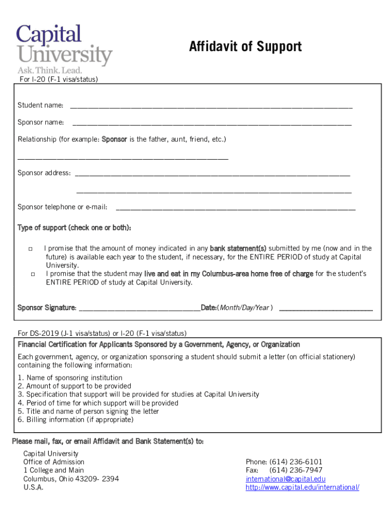 Fillable Online IMMIGRATION DOCUMENT (F-1 VISA: FORM I-20) APPLICATION ...