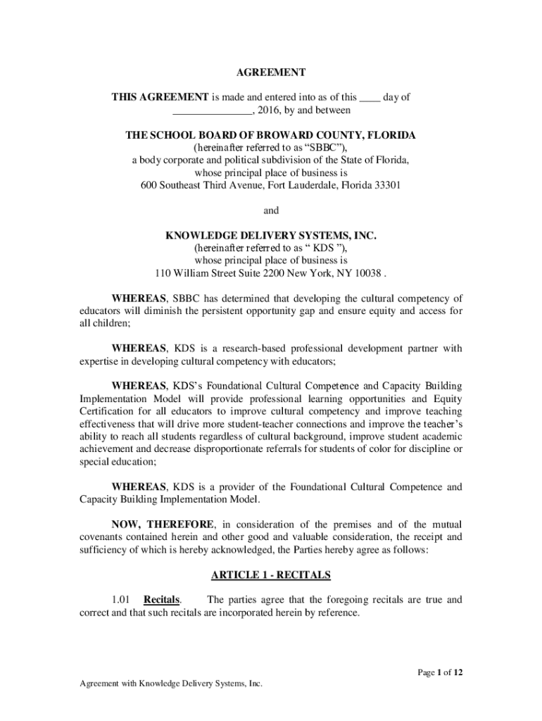 Fillable Online FOOD SERVICE AGREEMENT THIS AGREEMENT(theAgreement THE ...