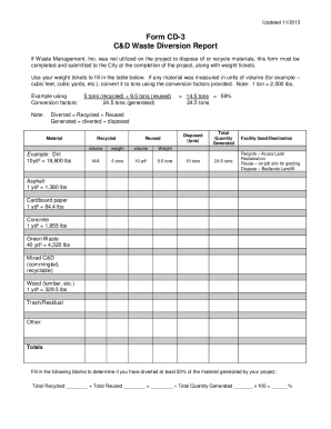 Fillable Online Form CD-1 Waste Management and Recycling Plan - moval ...