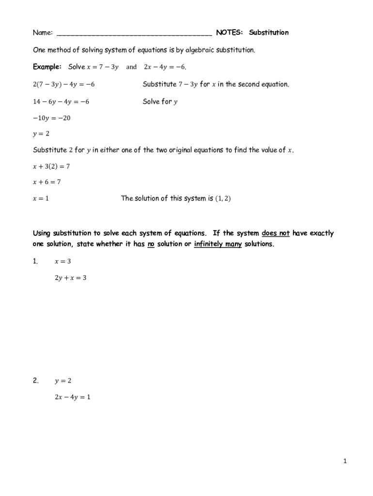 Fillable Online U substitution worksheet with answers Fax Email Print ...