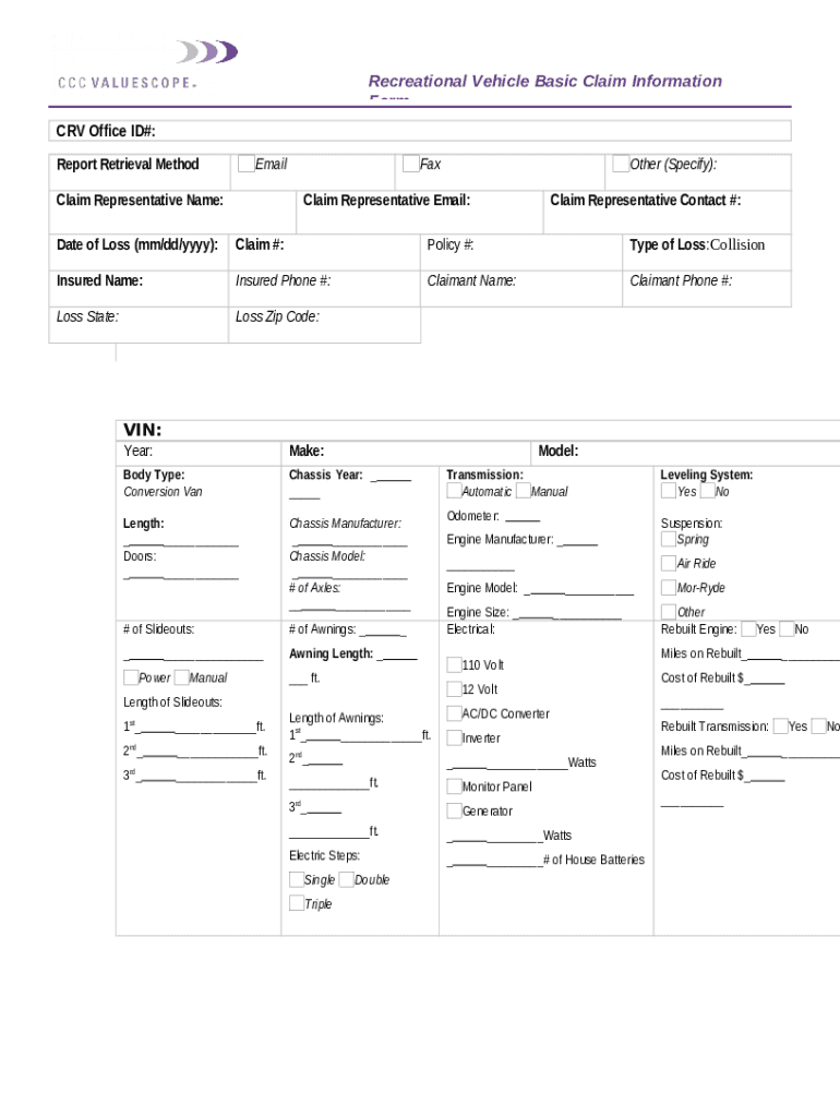 Marine Craft Basic Claim Ination Doc Template | pdfFiller