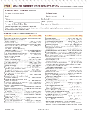 Fillable Online KU Osher Lifelong Learning Institute Summer ...