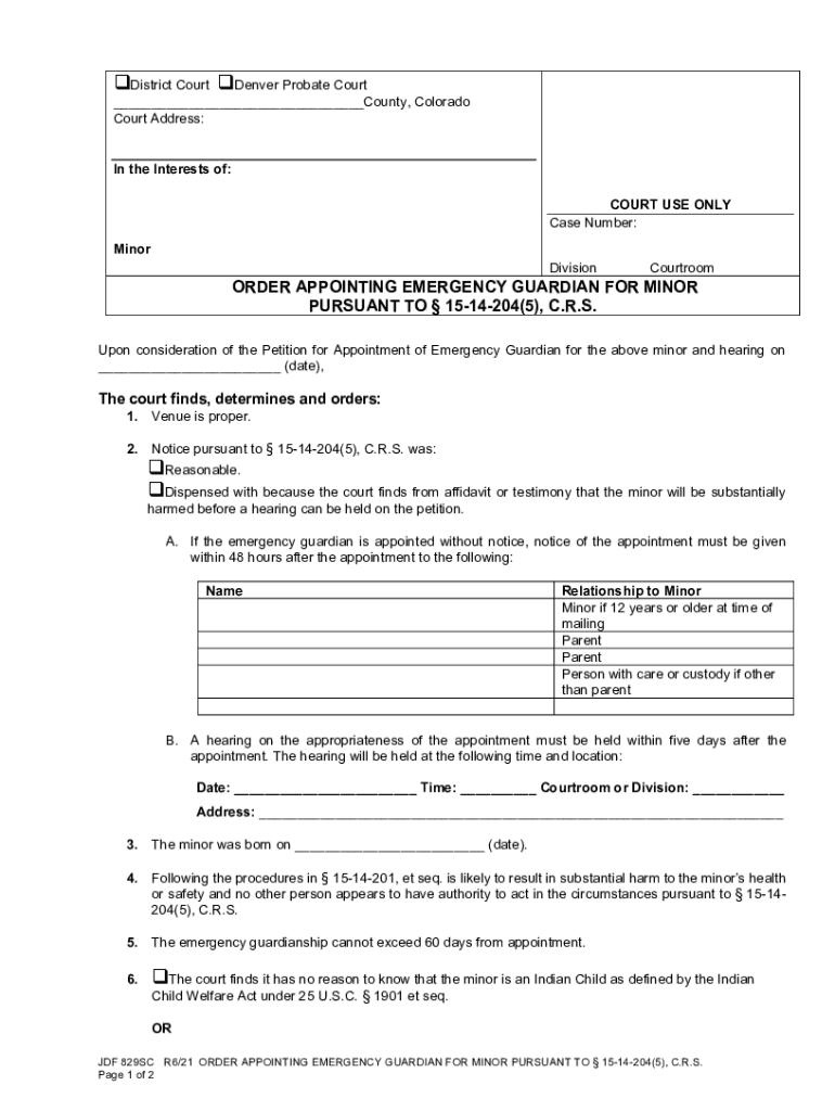 Fillable Online PROBATE CASE INFORMATION SHEET - Colorado Judicial ...