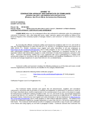EXHIBIT B CONTRACTOR AFFIDAVIT AND CERTIFICATE OF COMPLIANCE Doc ...