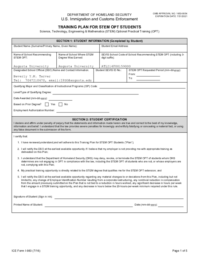 Fillable Online Fillable Online Student SEVIS ID No Fax Email Print ...