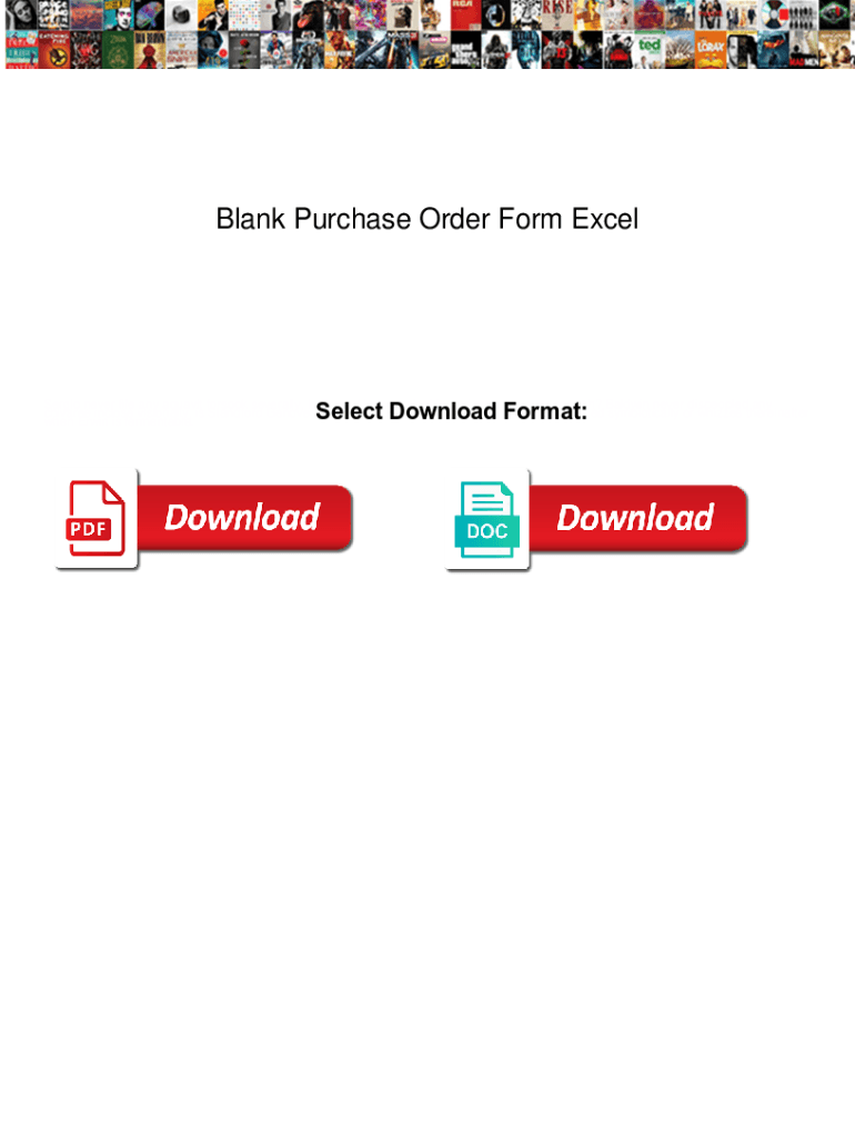Fillable Online Blank Purchase Order Form Excel best. Blank Purchase ...