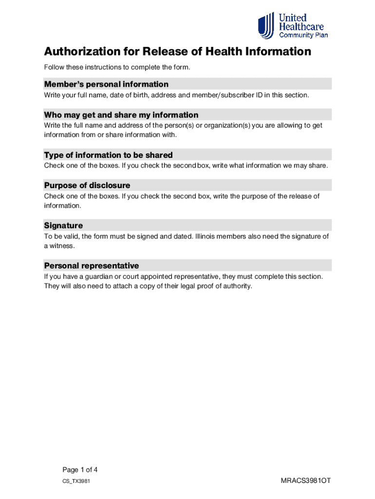 Fillable Online Authorization to Release Protected Health Information to a ...CMS10106 ...