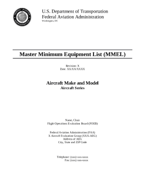 MMEL Template (Airplanes) Rev 7 - fsims faa Doc Template | pdfFiller