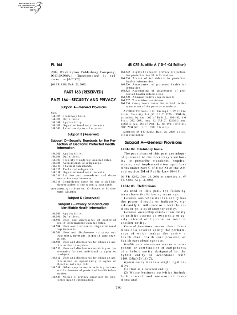 Fillable Online 45 CFR 164 501 Definitions CFR US Law LII Fax fillable-online-45-cfr-164-501-definitions-cfr-us-law-lii-fax