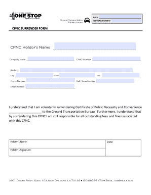 Fillable Online Statement of Surrender - MyFloridaCFO.comVoluntary ...