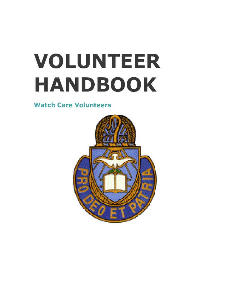 Fillable Online VOLUNTEER HANDBOOK - USACHCS Training - Army.mil Fax Email Print - pdfFiller