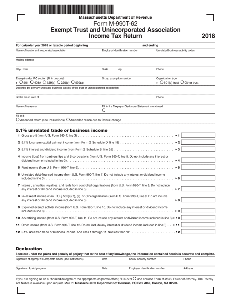 Fillable Online 830 CMR 62.10.1: Income Tax on Trusts and Estates ...