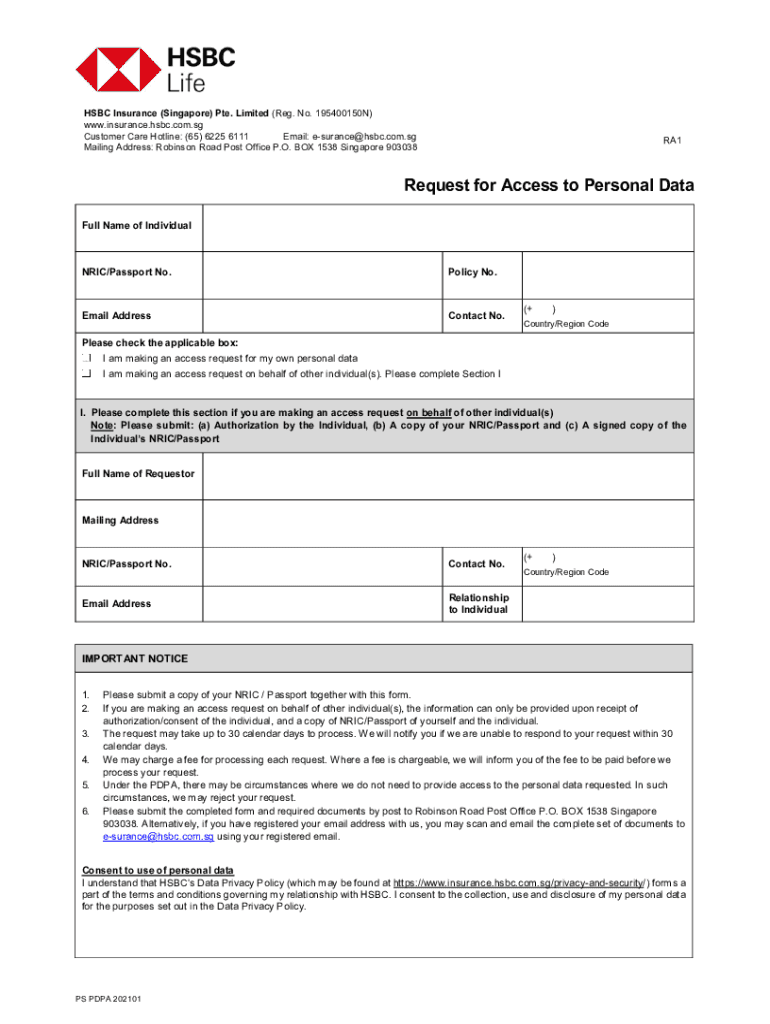 Fillable Online Request for Personal Data Form v1.0.docx Fax Email ...