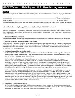 Fillable Online Waiver of Liability and Hold Harmless Agreement. Form requesting Fax Email Print ...