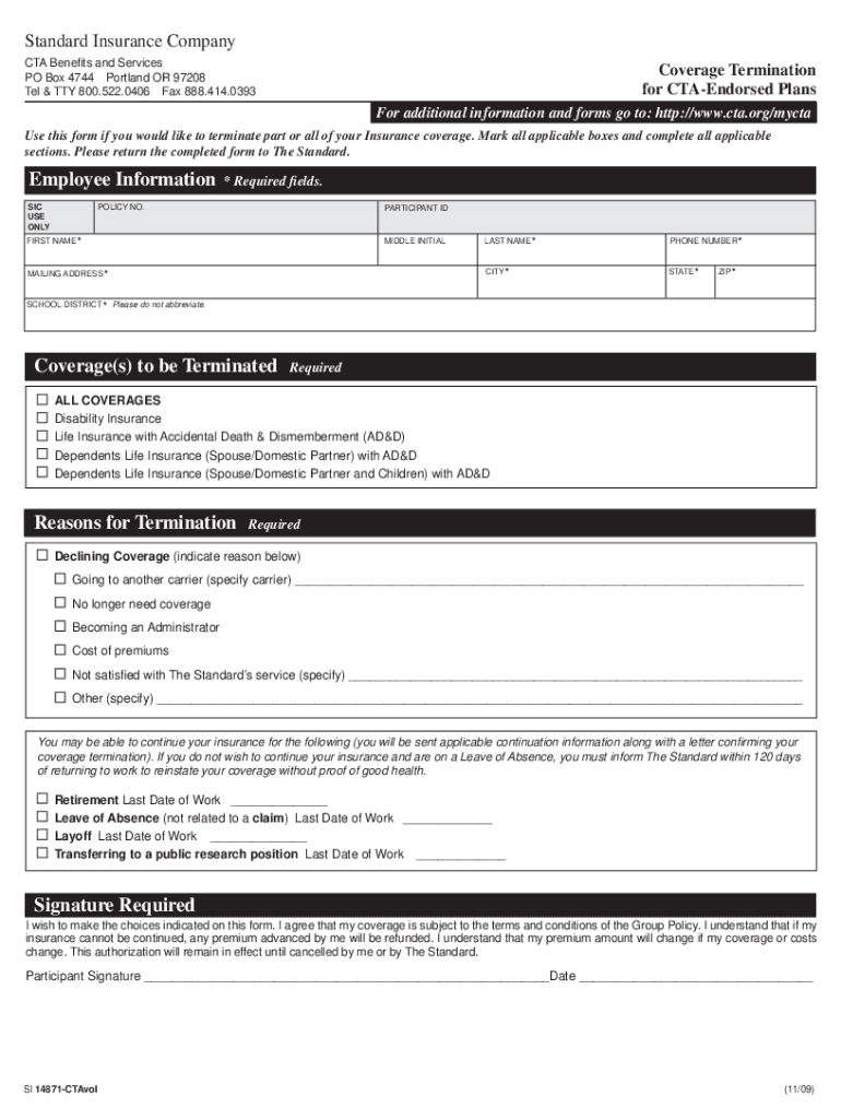 Fillable Online Fillable Online CTA Benefits and Services Fax Email ...