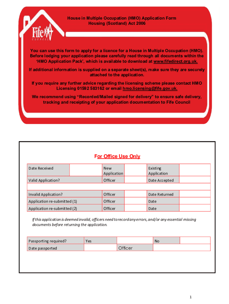 Fillable Online Houses in Multiple Occupation (HMO) Housing (Scotland) Act ... Fax Email Print ...