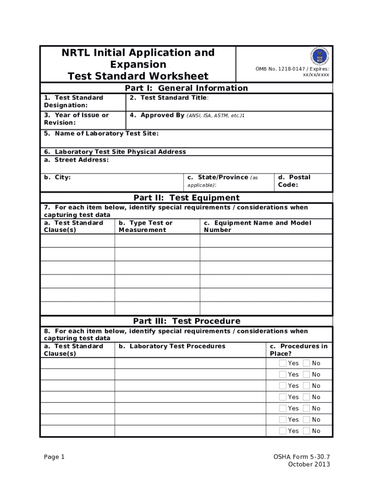 NRTL Program - Independence Worksheet Doc Template | pdfFiller