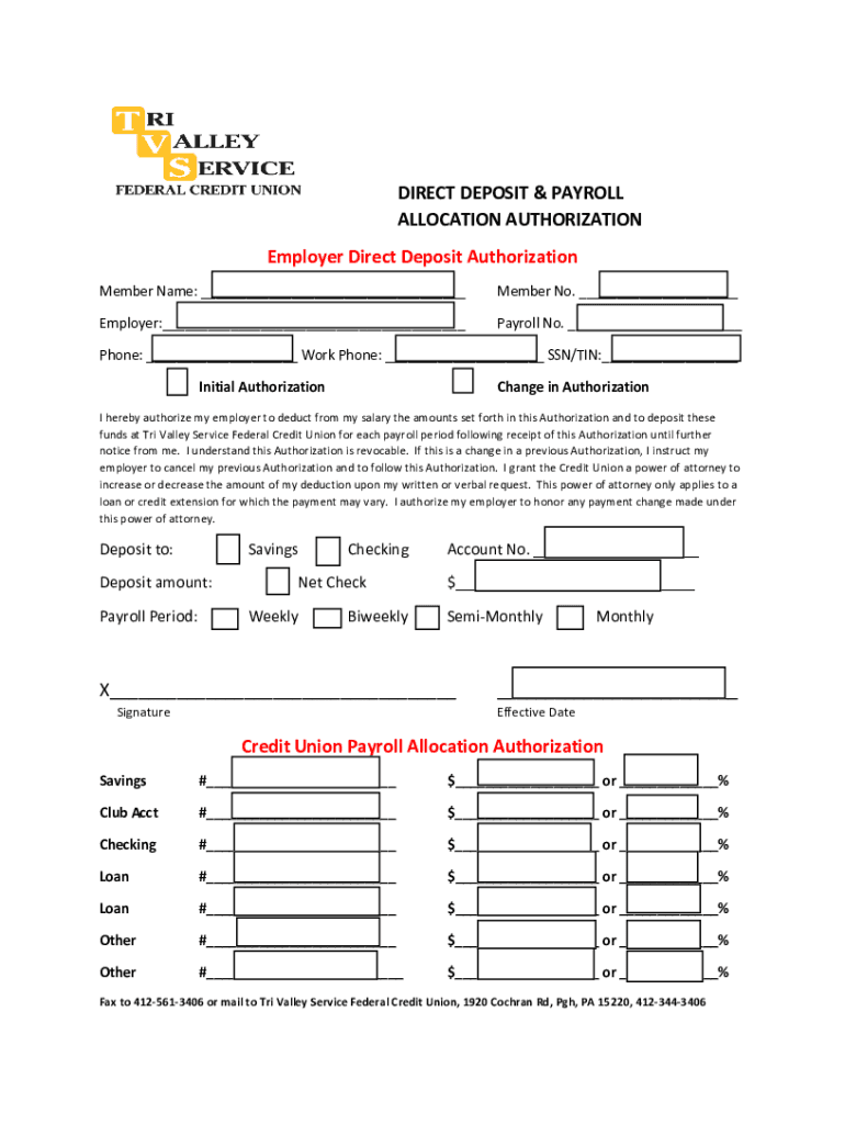 Fillable Online Payroll Allocation to PDF Fax Email Print - pdfFiller