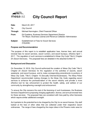Fillable Online City Council Report - Mesa Fax Email Print - pdfFiller