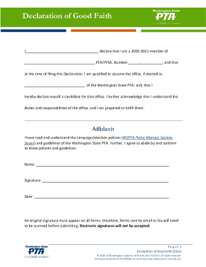 Fillable Online 2020-21-Declaration-of-Good-Faith-Form Fax Email Print ...