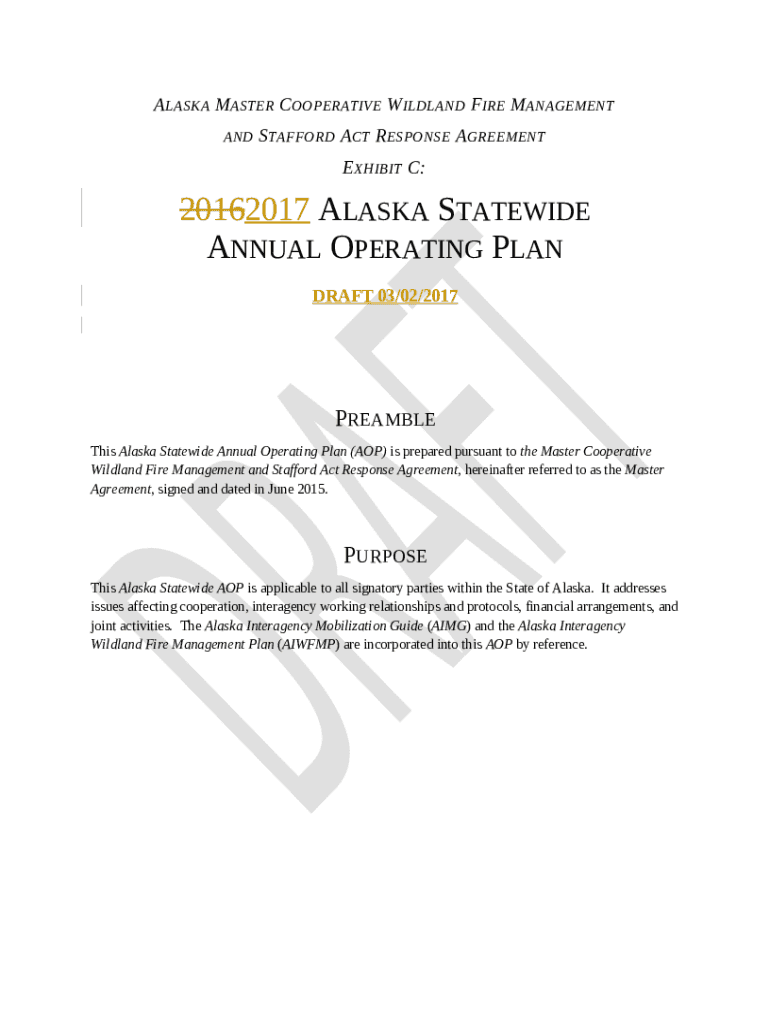 Alaska Master Cooperative Wildland Fire Management and ... - fire ak blm Doc Template | pdfFiller