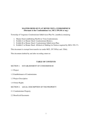 Fillable Online MASTER DEED OF FLAT RIVER VISTA CONDOMINIUM Fax Email ...