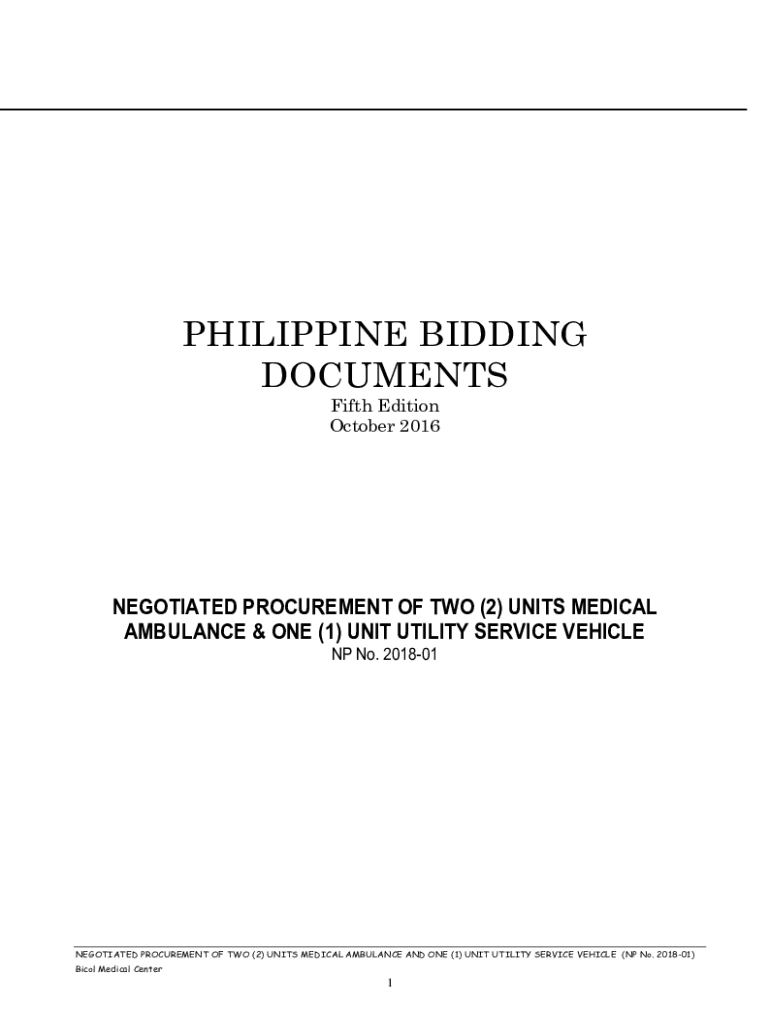 Fillable Online Official Bidding DocumentsPhilippine Bidding Documents ...