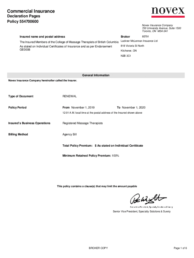 Fillable Online . Commercial Building and Contents - Broad Form Fax ...