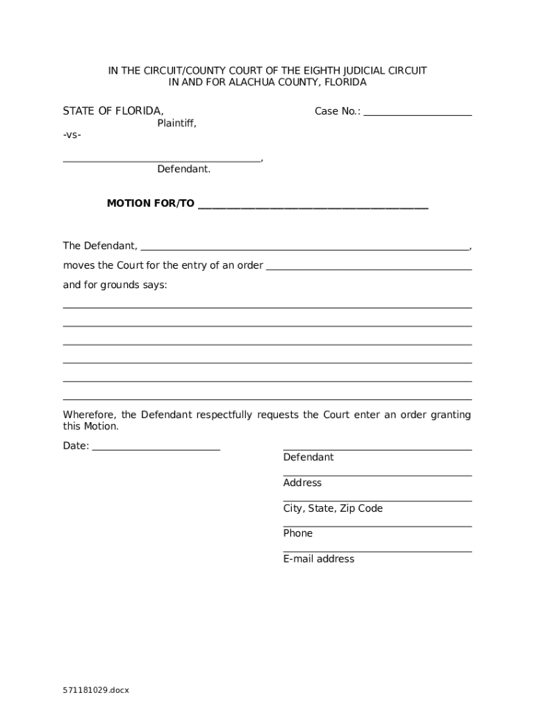 The Defendant,, Doc Template | pdfFiller