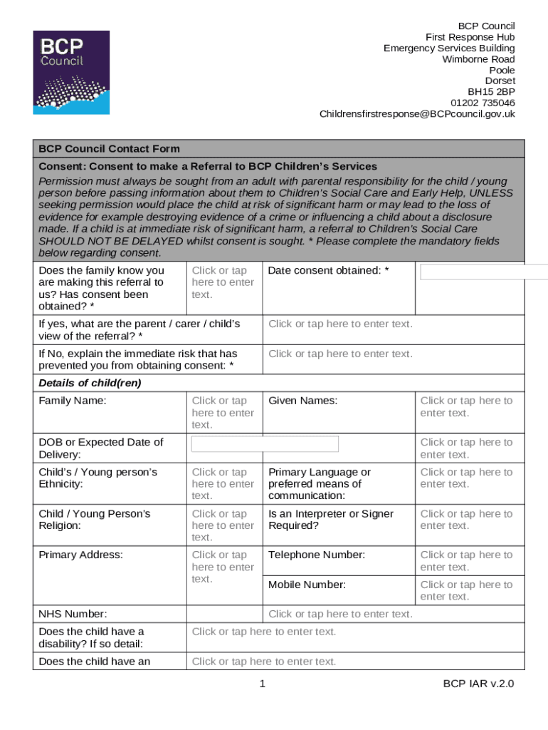 BCP Inter-agency Referral Doc Template | pdfFiller
