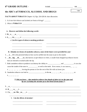 6th GRADE OUTLINE -NAME HR Doc Template | pdfFiller