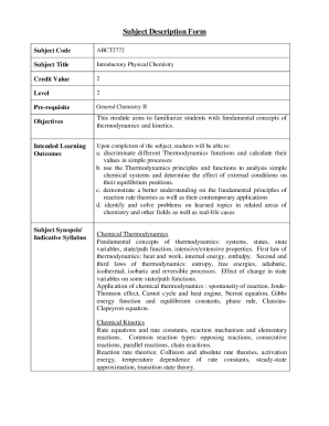 Fillable Online ABCT2772 - Subject Description Form Fax Email Print ...