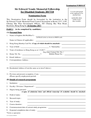 Fillable Online Nomination FORM D2 - PolyU Fax Email Print - pdfFiller
